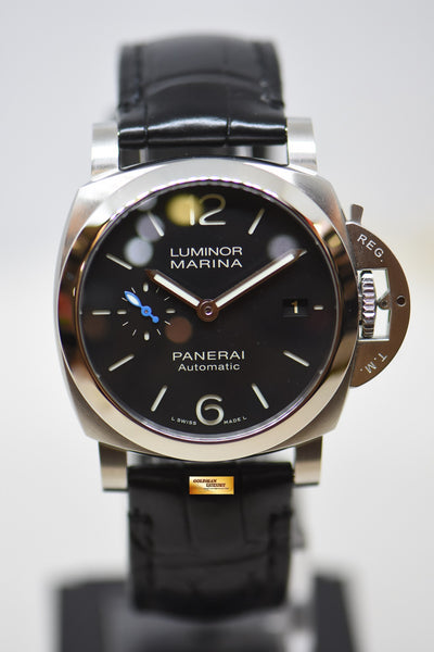 [SOLD] PANERAI LUMINOR QUARANTA 40mm STEEL IN LEATHER BLACK DIAL AUTOM ...