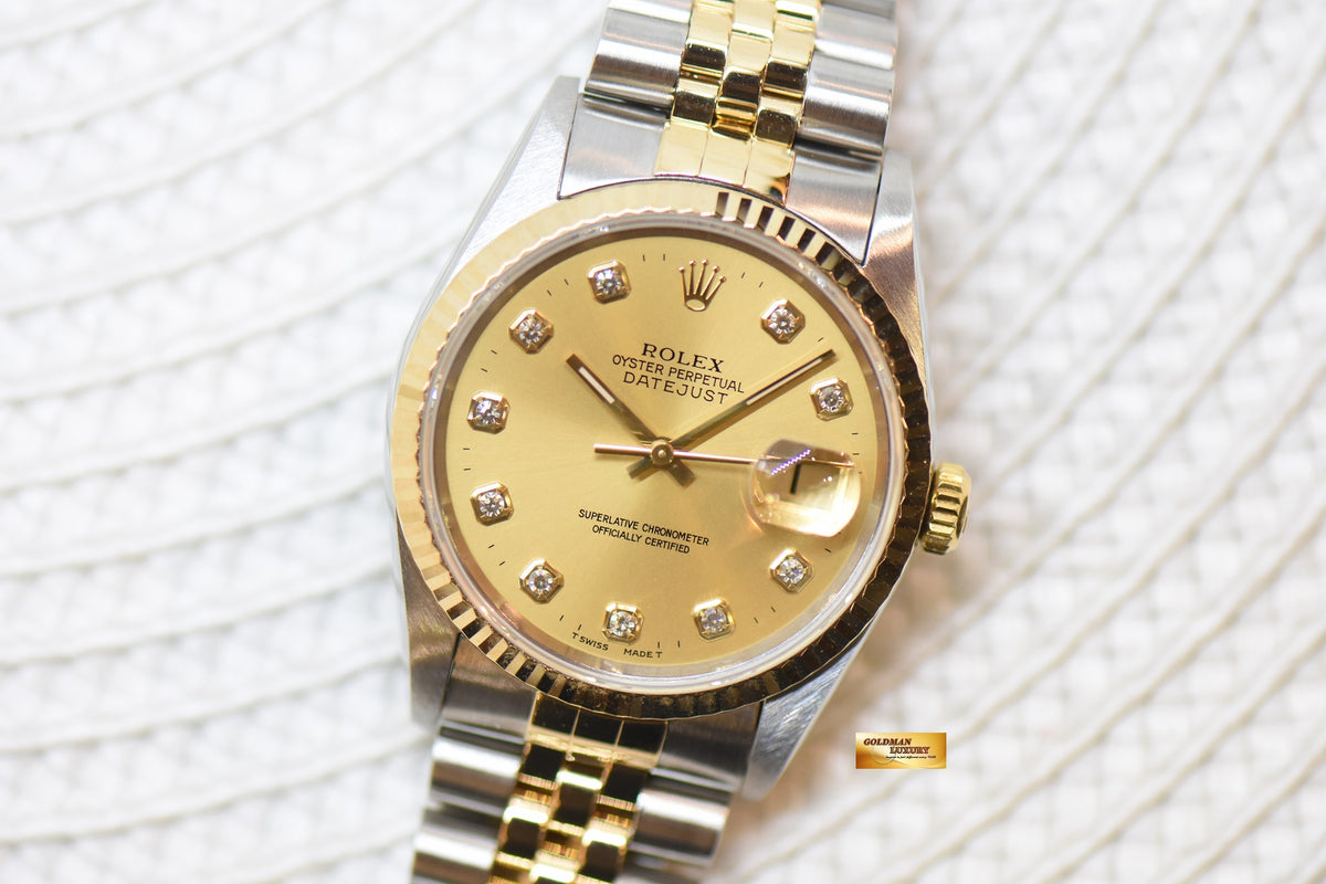 [SOLD] ROLEX OYSTER DATEJUST 36mm HALF-GOLD IN JUBILEE BRACELET GOLD D ...