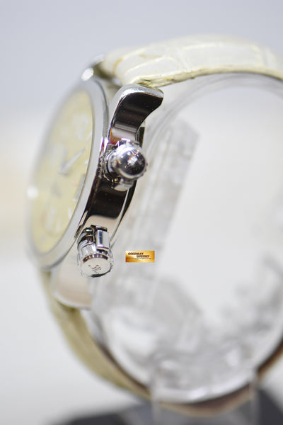 [SOLD] JLC MASTER COMPRESSOR 37mm YELLOW DIAL STEEL IN LEATHER STRAP A ...