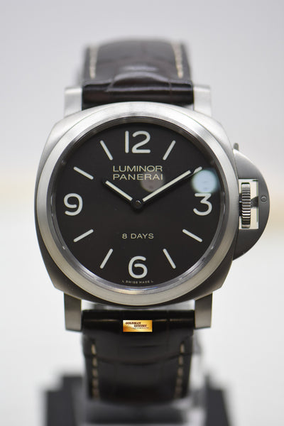 PANERAI LUMINOR TOBACCO BROWN 44mm TITANIUM LEATHER STRAP MANUAL PAM 5 ...