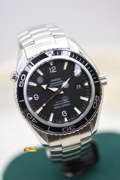 OMEGA SEAMASTER PLANET OCEAN 45.5mm STEEL IN BRACELET BLACK DIAL AUTOM ...