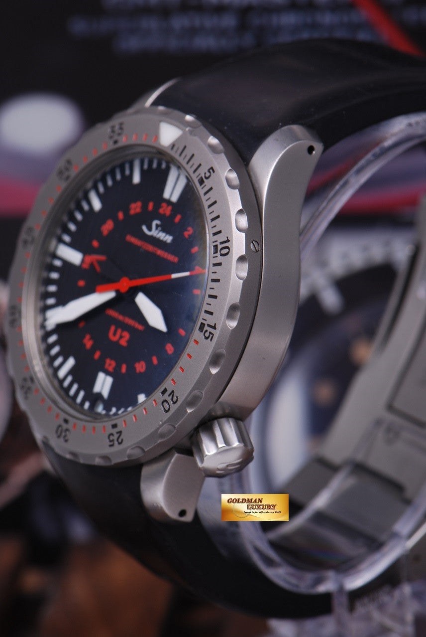 [SOLD] SINN U2 GMT TIME TEGIMENTED STEEL DIVING WATCH AUTOMATIC (NEAR ...