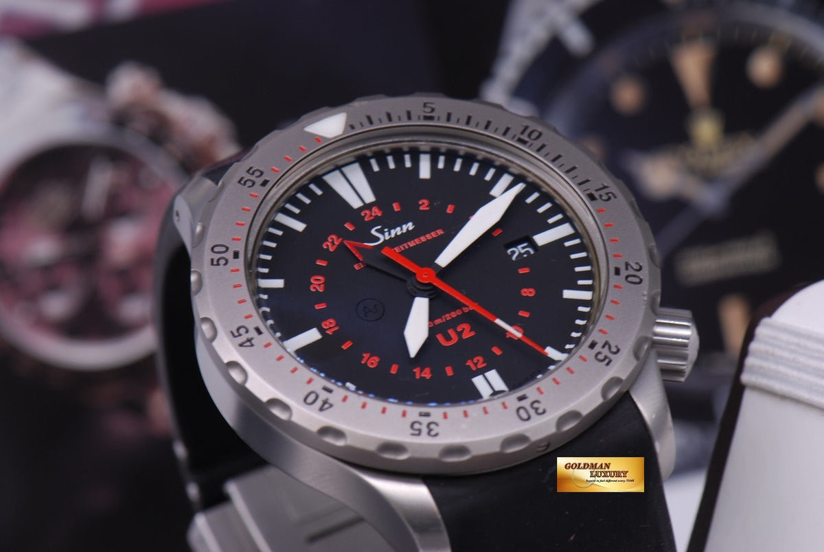 [SOLD] SINN U2 GMT TIME TEGIMENTED STEEL DIVING WATCH AUTOMATIC (NEAR ...