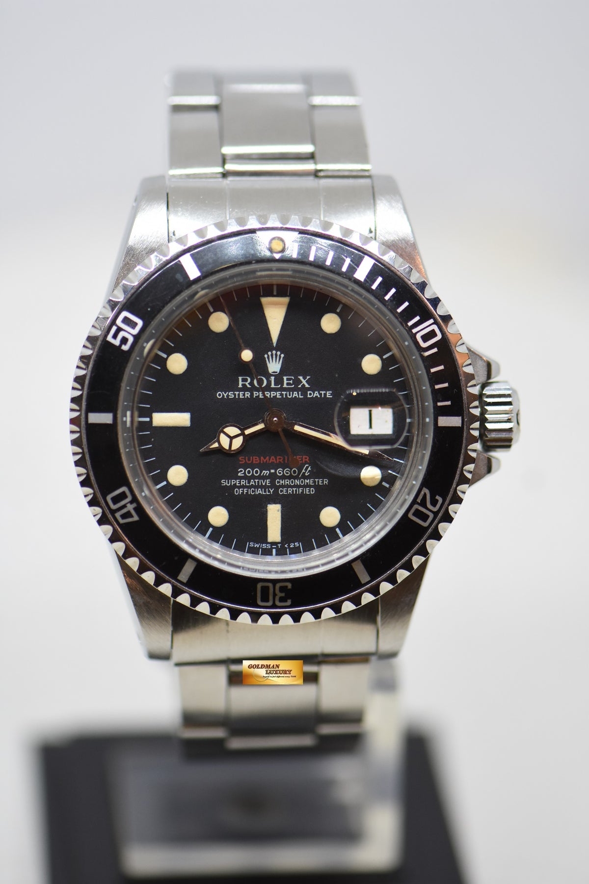 [SOLD] ROLEX OYSTER VINTAGE RED SUBMARINER METER FIRST MK3 MATTE DIAL ...