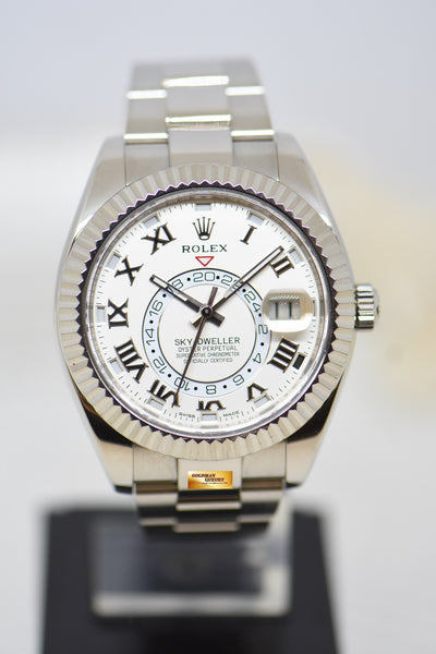 [SOLD] ROLEX OYSTER PERPETUAL SKY-DWELLER 42mm ANNUAL CALENDAR GMT WHI ...