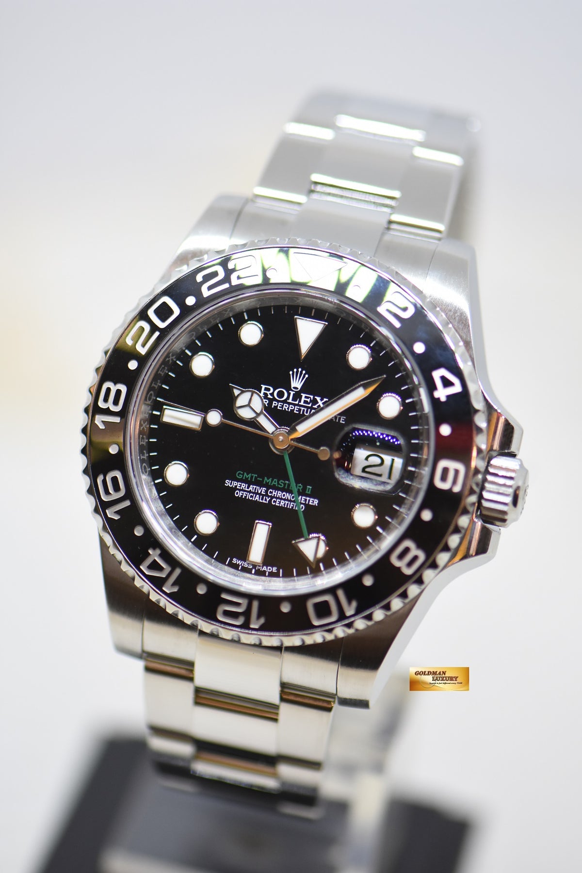 [SOLD] ROLEX OYSTER GMT-MASTER II CERAMIC BLACK STEEL IN OYSTER BRACEL ...